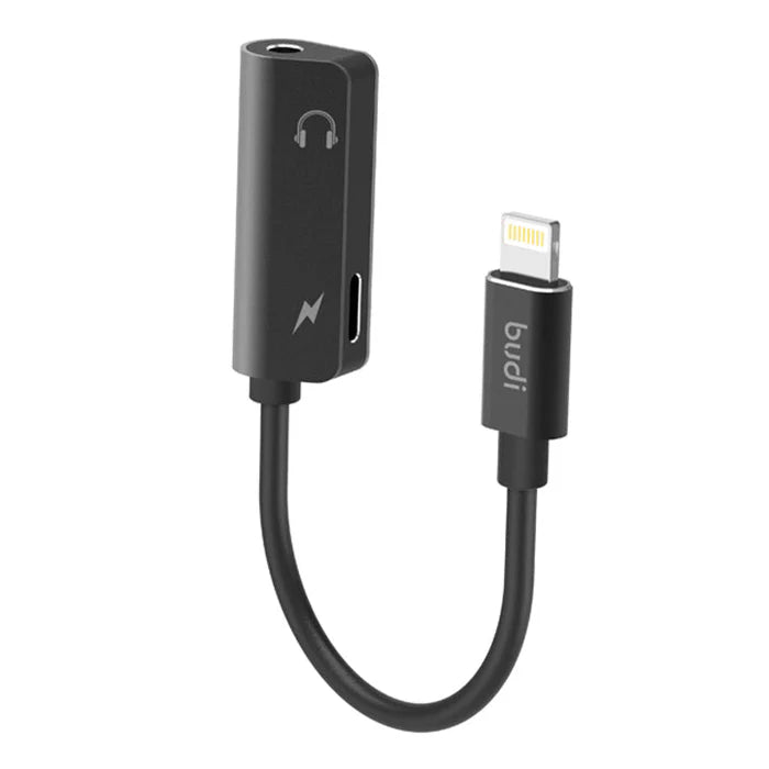 Budi Lightning to Lightning Adapter & 3.5mm Jack Connector 12CM – Phone ...