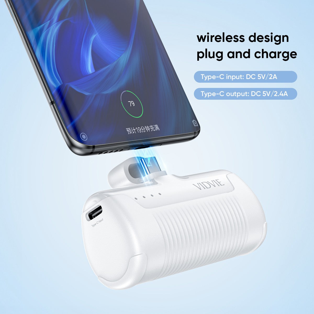 Vidvie 5000 mAh Mini Pocket Type C Power Bank – Phone Finity